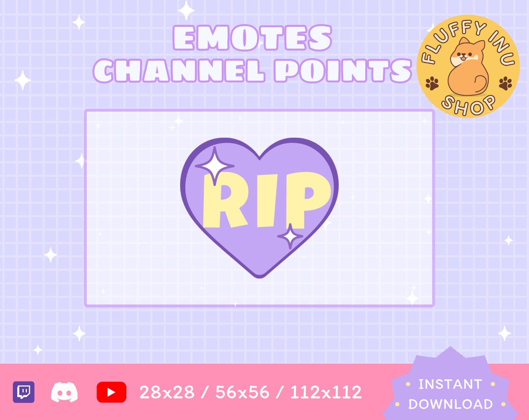 Twitch RIP Emote / RIP / Pastel / Kawaii / Streamer / Streamer Graphics ...