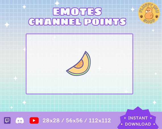 Melon Twitch Emote / Kawaii / Streamer / Streamer Graphics - Etsy