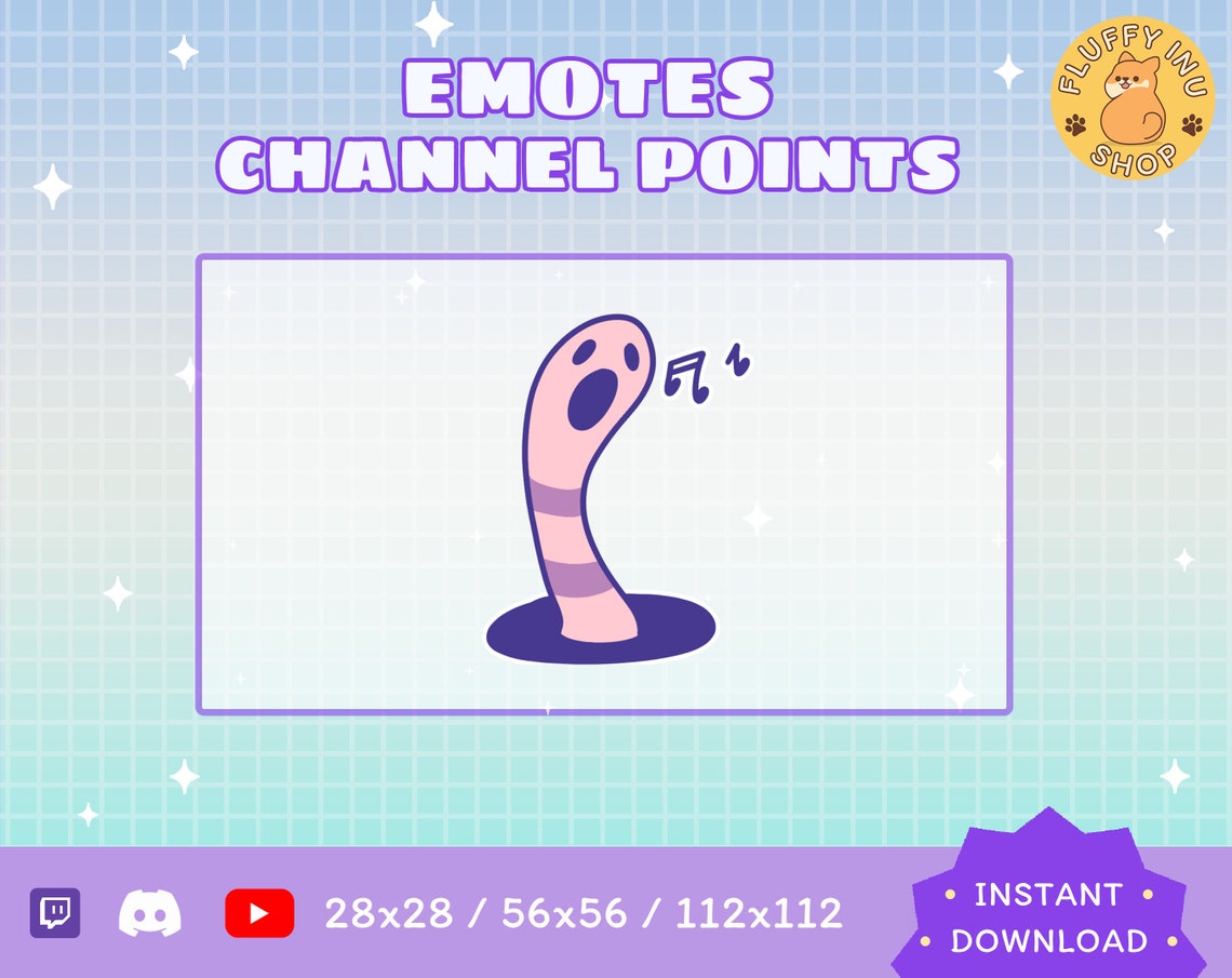 Twitch Sing Song Emote / Worm / Kawaii / Streamer / Streamer - Etsy Ireland