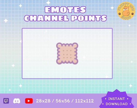Biscuit Twitch Emote / Kawaii / Streamer / Streamer Graphics - Etsy