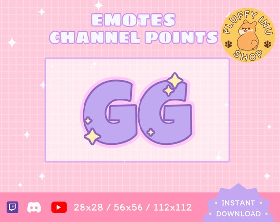 Twitch GG Emote / GG / Pastel / Kawaii / Streamer / Streamer | Etsy