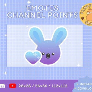 Twitch Rabbit Emote / Kawaii / Streamer / Streamer Graphics - Etsy