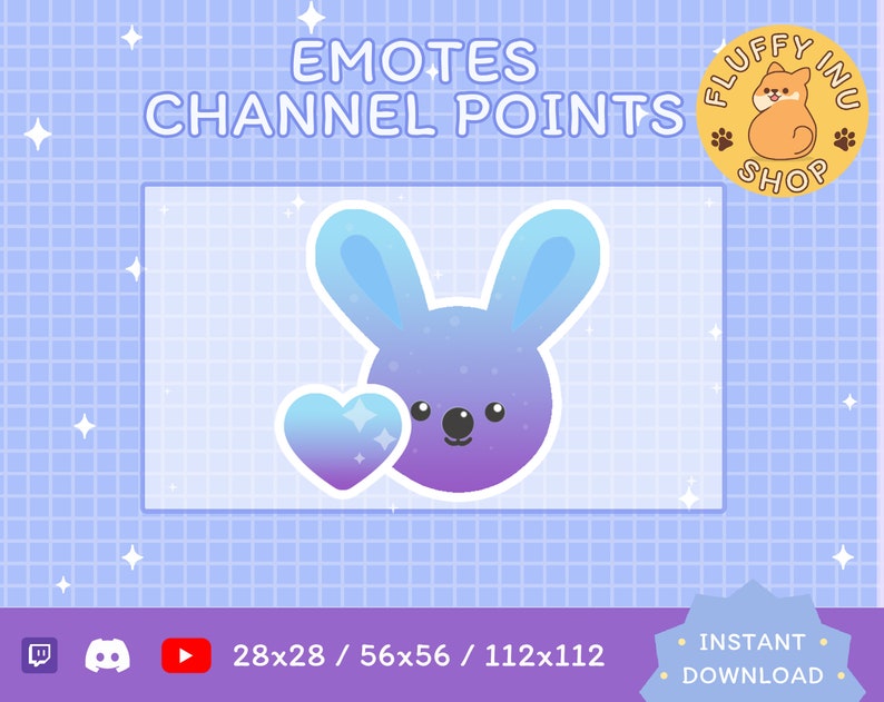 Twitch Rabbit Emote / Kawaii / Streamer / Streamer Graphics - Etsy