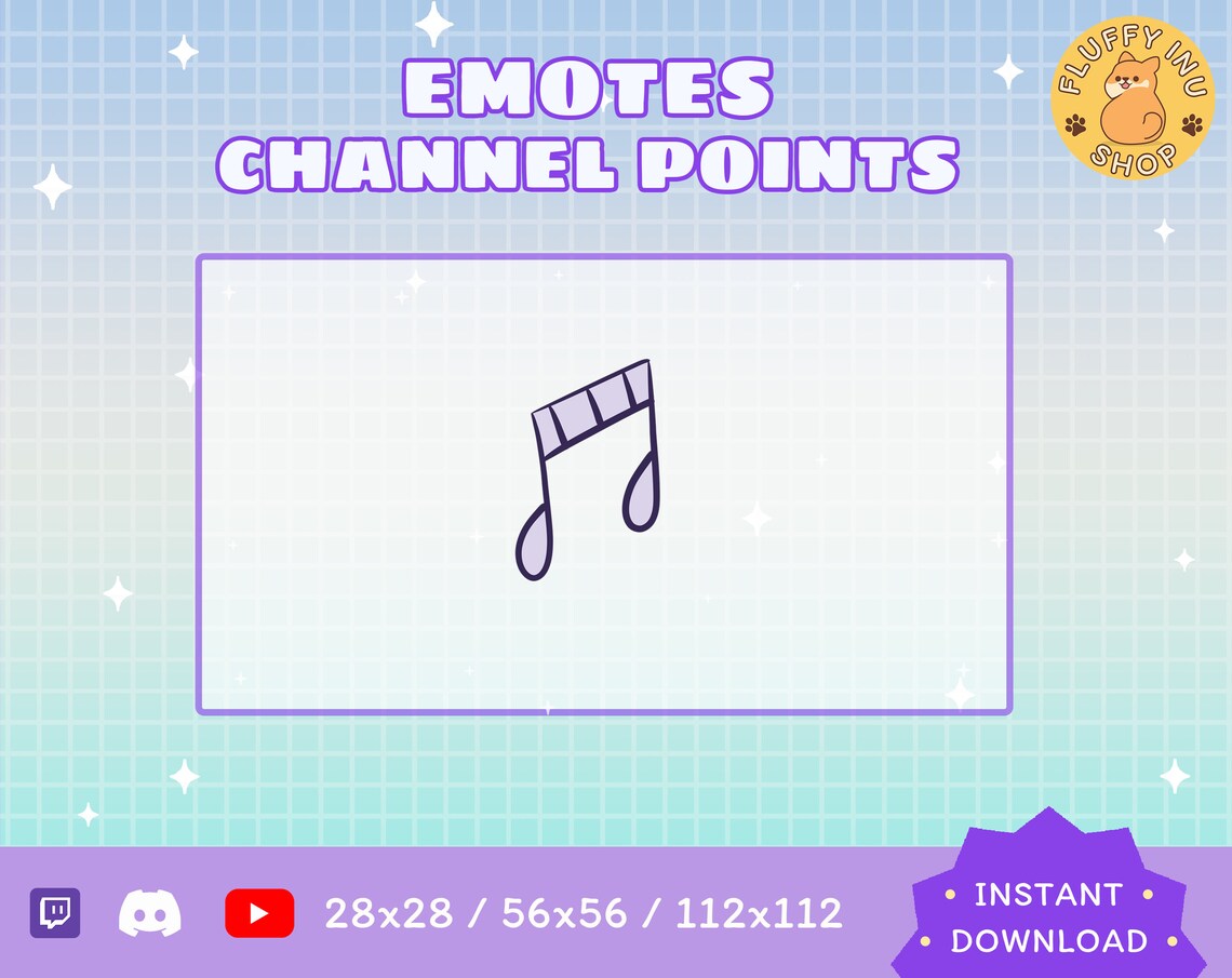 Musical Note Twitch Emote / Kawaii / Streamer / Streamer Graphics - Etsy