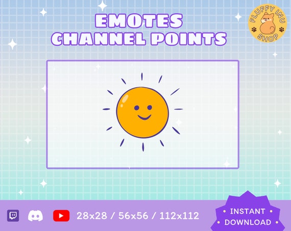 Sun Twitch Emote / Twitch Emote / Kawaii / Streamer / Streamer - Etsy