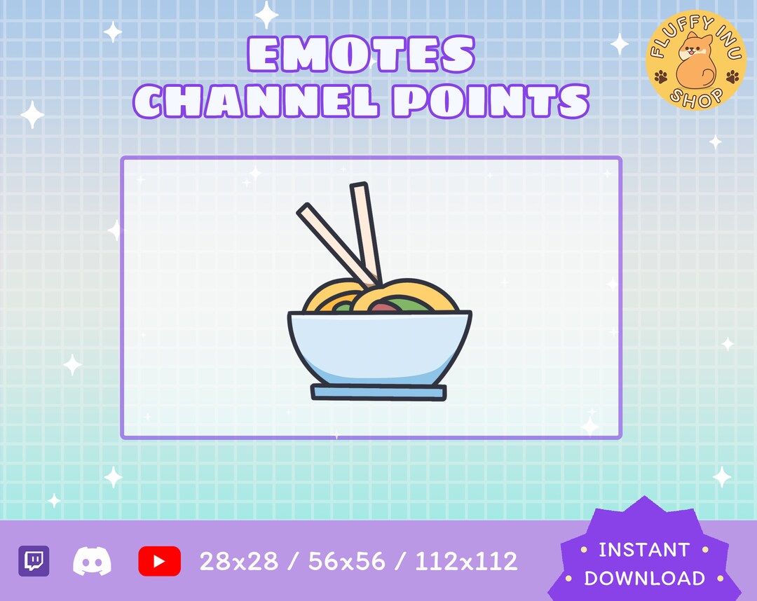 Noodle Twitch Emote / Twitch Emote / Kawaii / Streamer / - Etsy UK