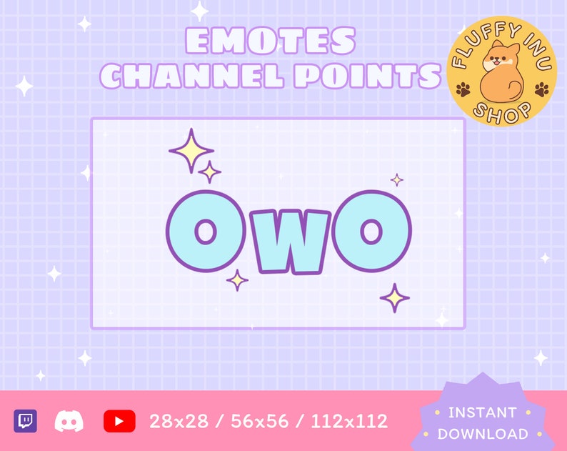 Twitch OWO Emote / OWO / Pastel / Kawaii / Streamer / Streamer - Etsy