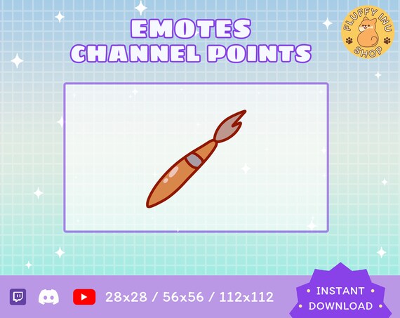 Paintbrush Twitch Emote / Kawaii / Streamer / Streamer | Etsy
