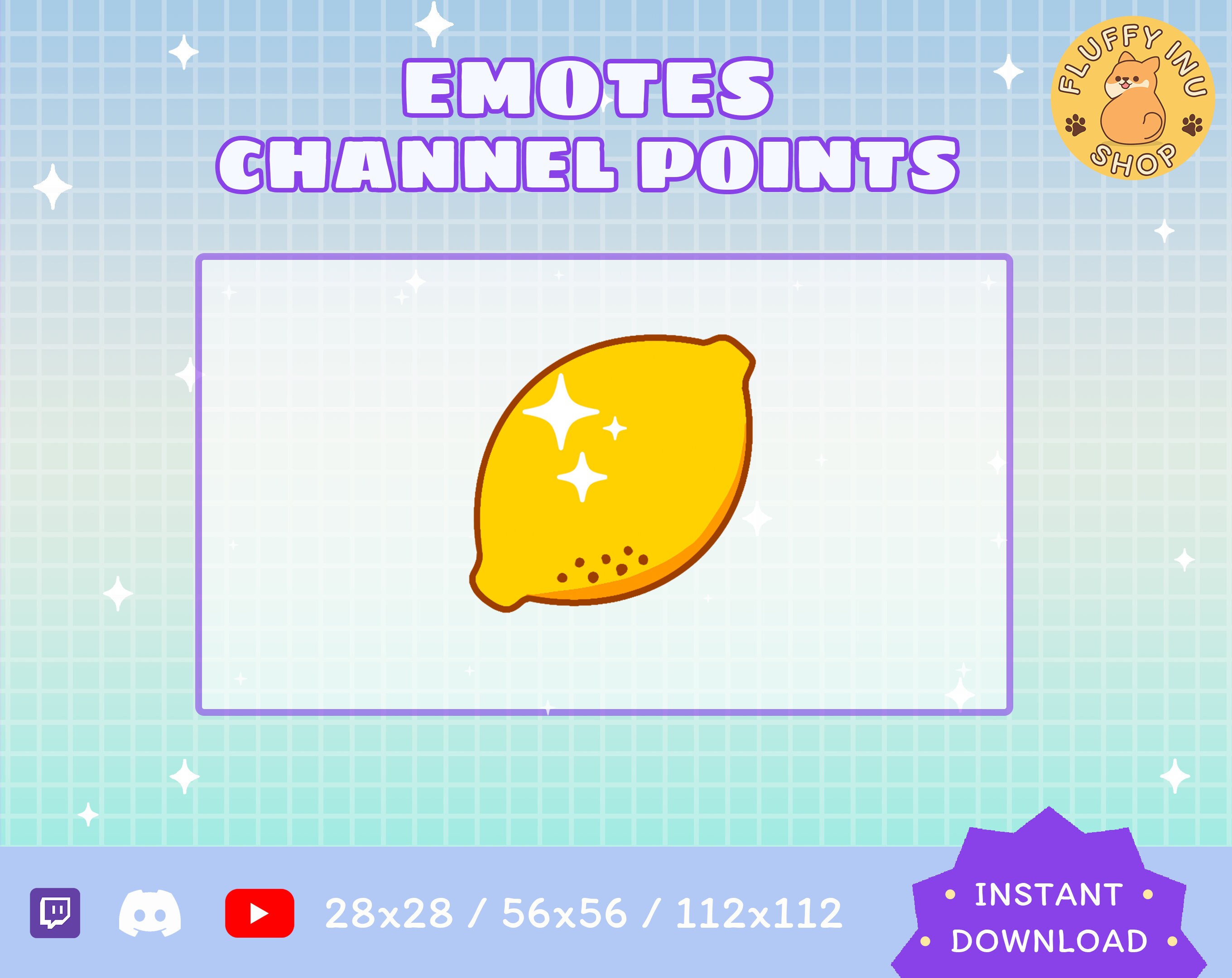 Lemon Twitch Emote / Kawaii / Streamer / Streamer Graphics - Etsy