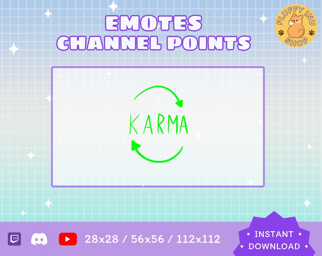 Karma Twitch Emote / Twitch Emote / Kawaii / Streamer / Gráficos de ...