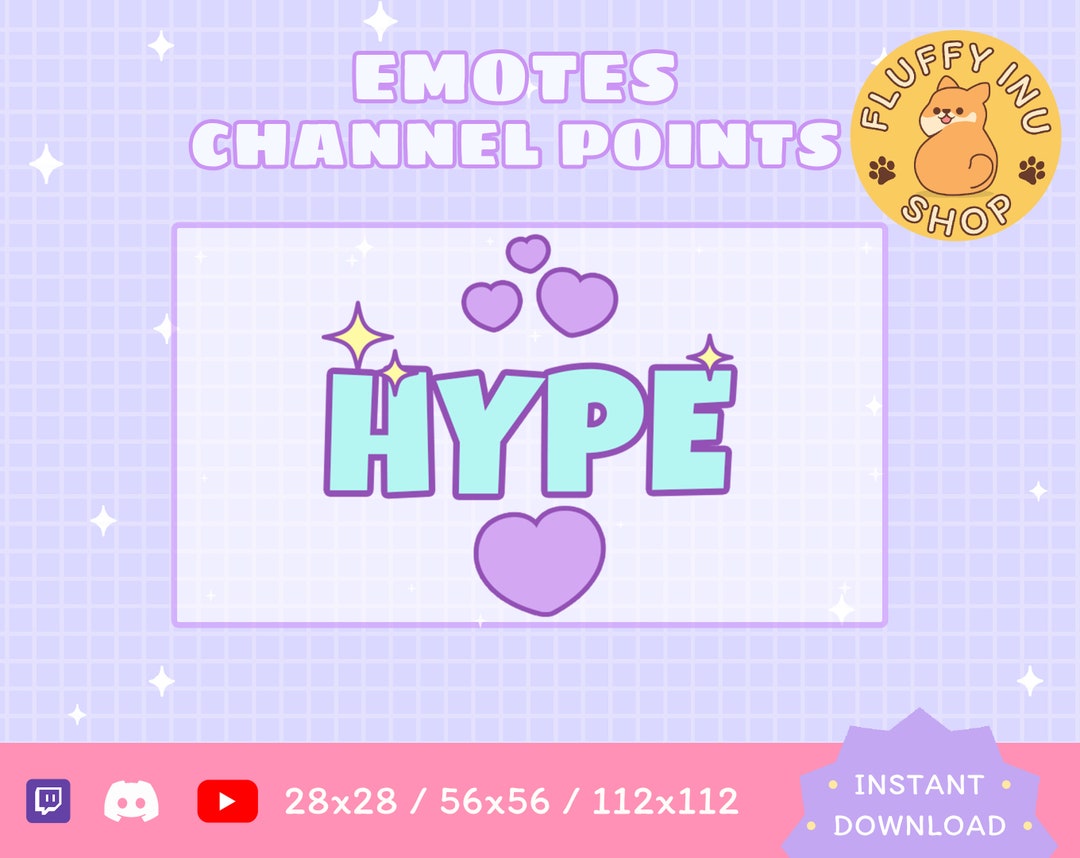 Twitch Hype Emote / Hype / Pastel / Kawaii / Streamer / Streamer ...
