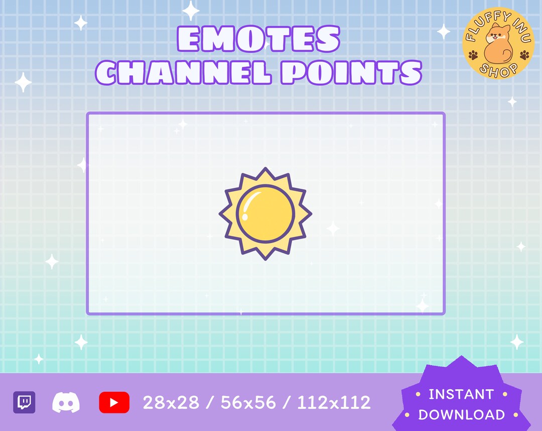 Sun Twitch Emote / Kawaii / Streamer / Streamer Graphics - Etsy