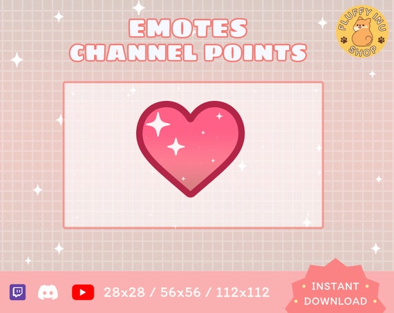 Heart Twitch Emote / Twitch Emote / Kawaii / Streamer / | Etsy