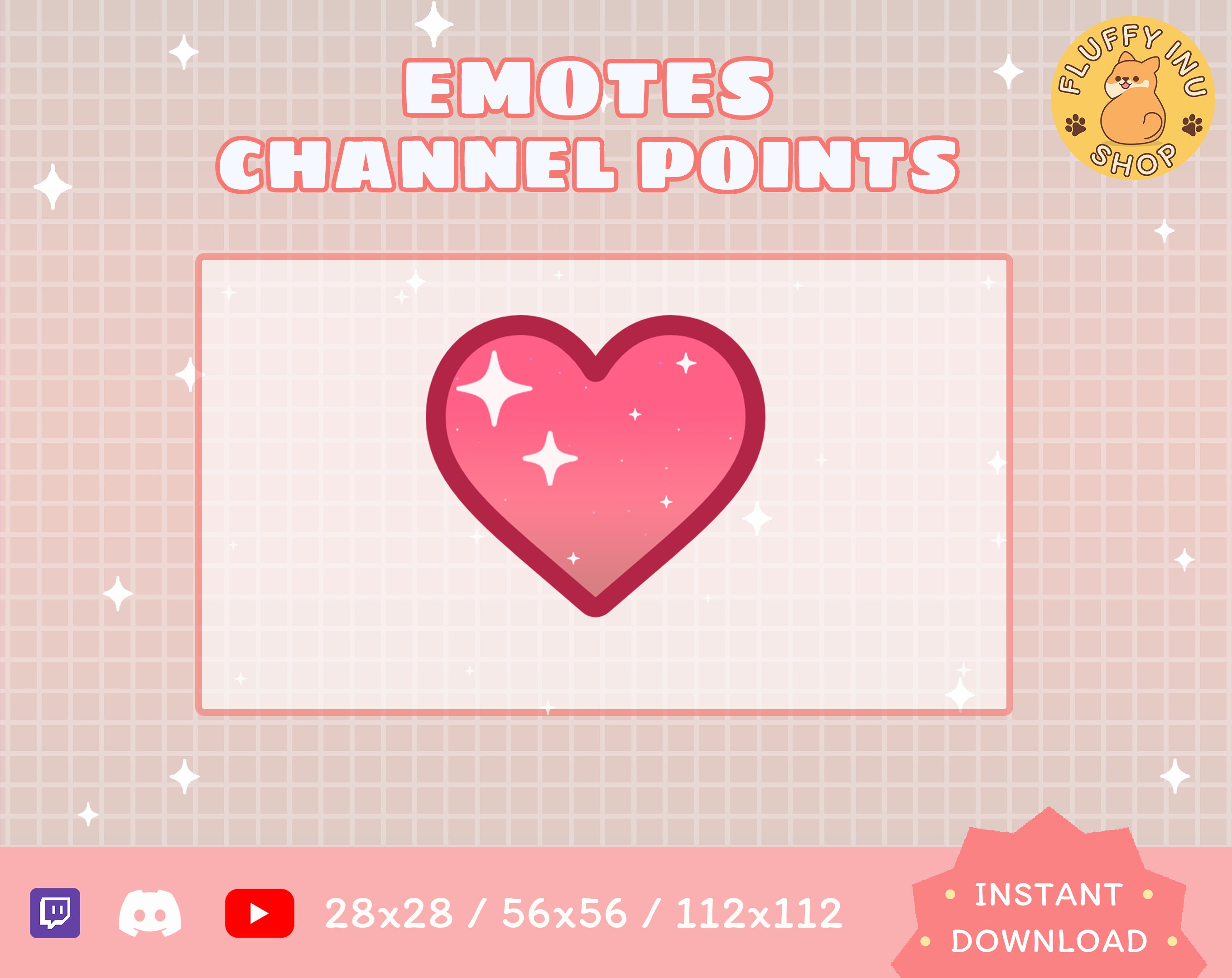 Heart Twitch Emote / Twitch Emote / Kawaii / Streamer / Streamer ...