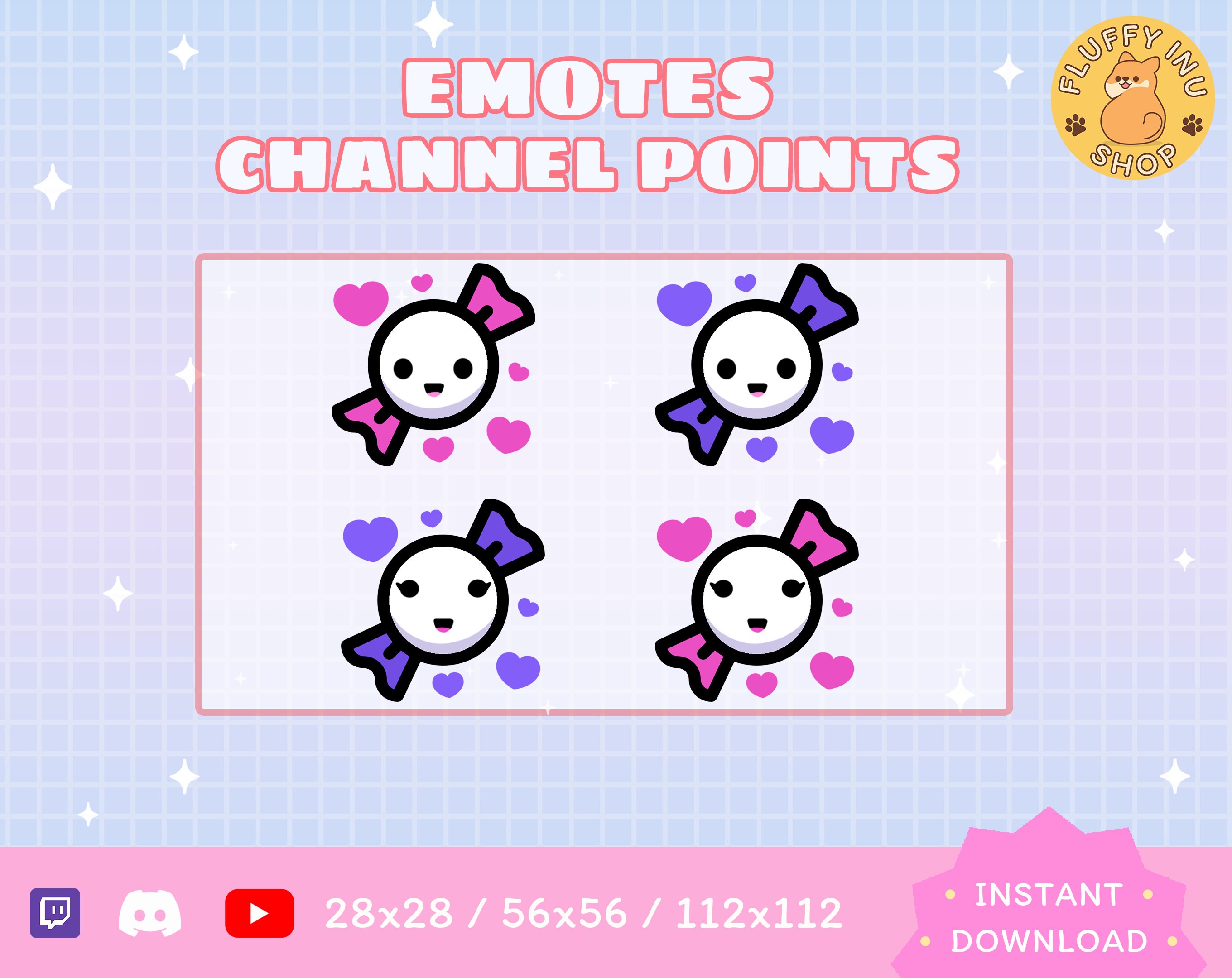 Twitch Sugar Mommy Emote / Twitch Sugar Daddy Emote / Pastel / Kawaii ...