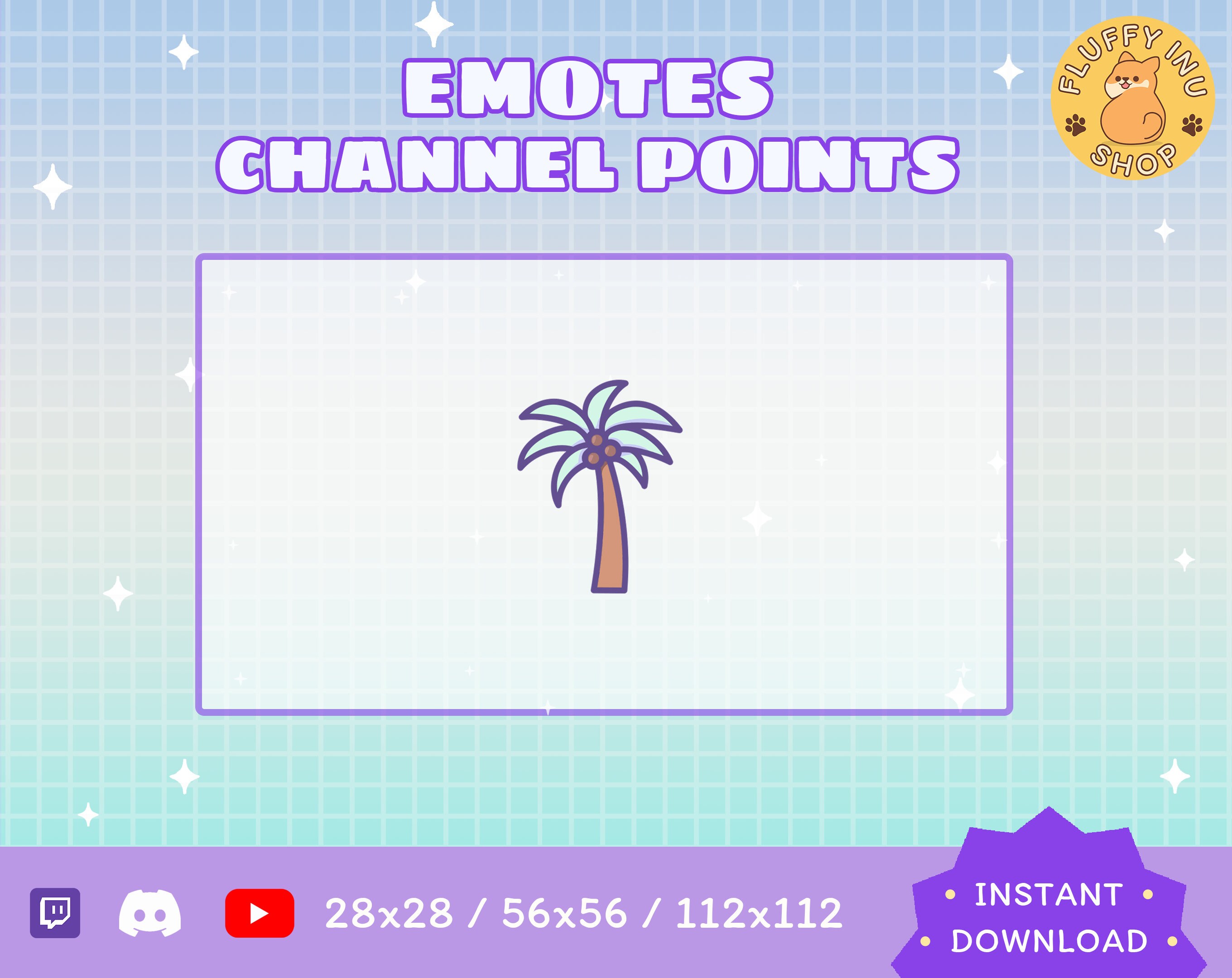 Palm Tree Twitch Emote / Kawaii / Streamer / Gráficos de Streamer ...