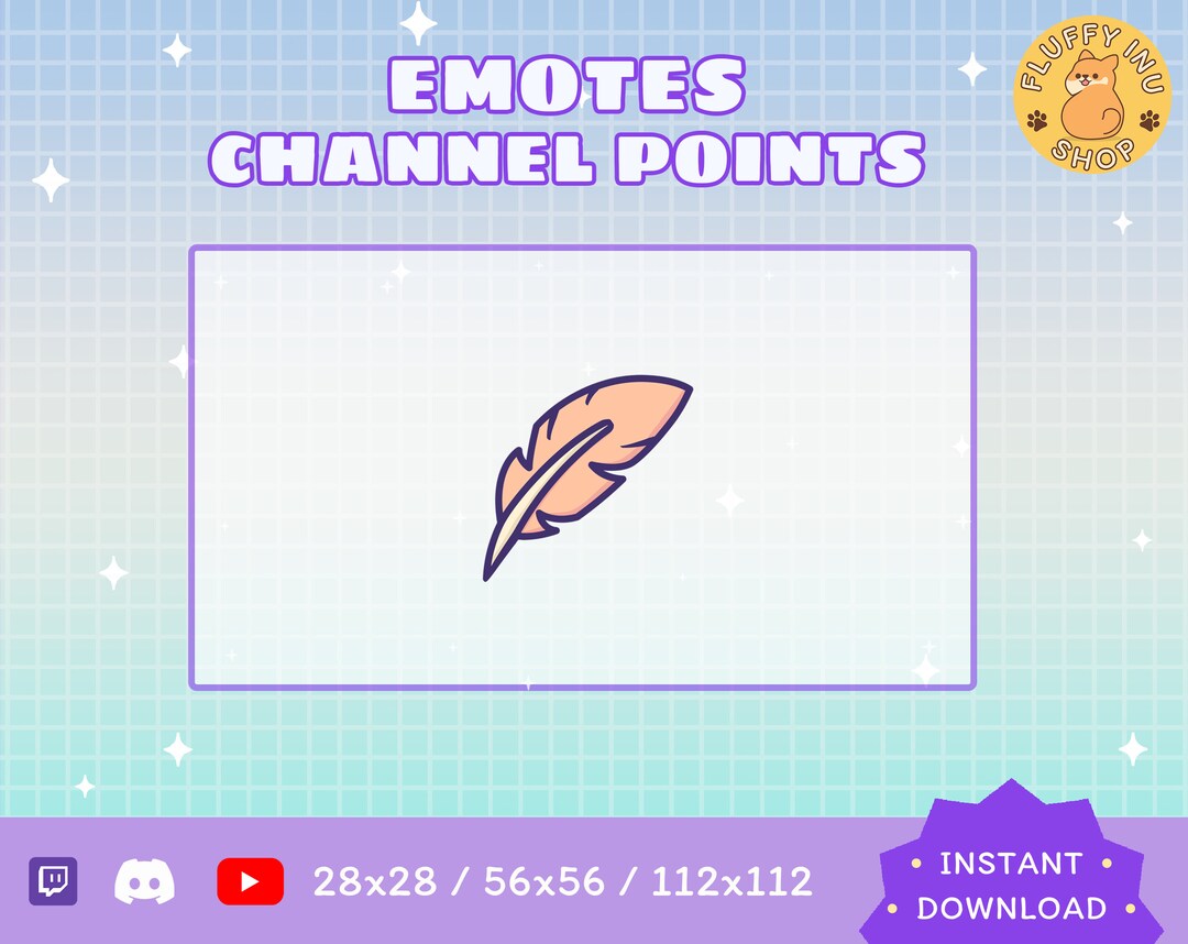 Feather Twitch Emote / Kawaii / Streamer / Streamer Graphics - Etsy