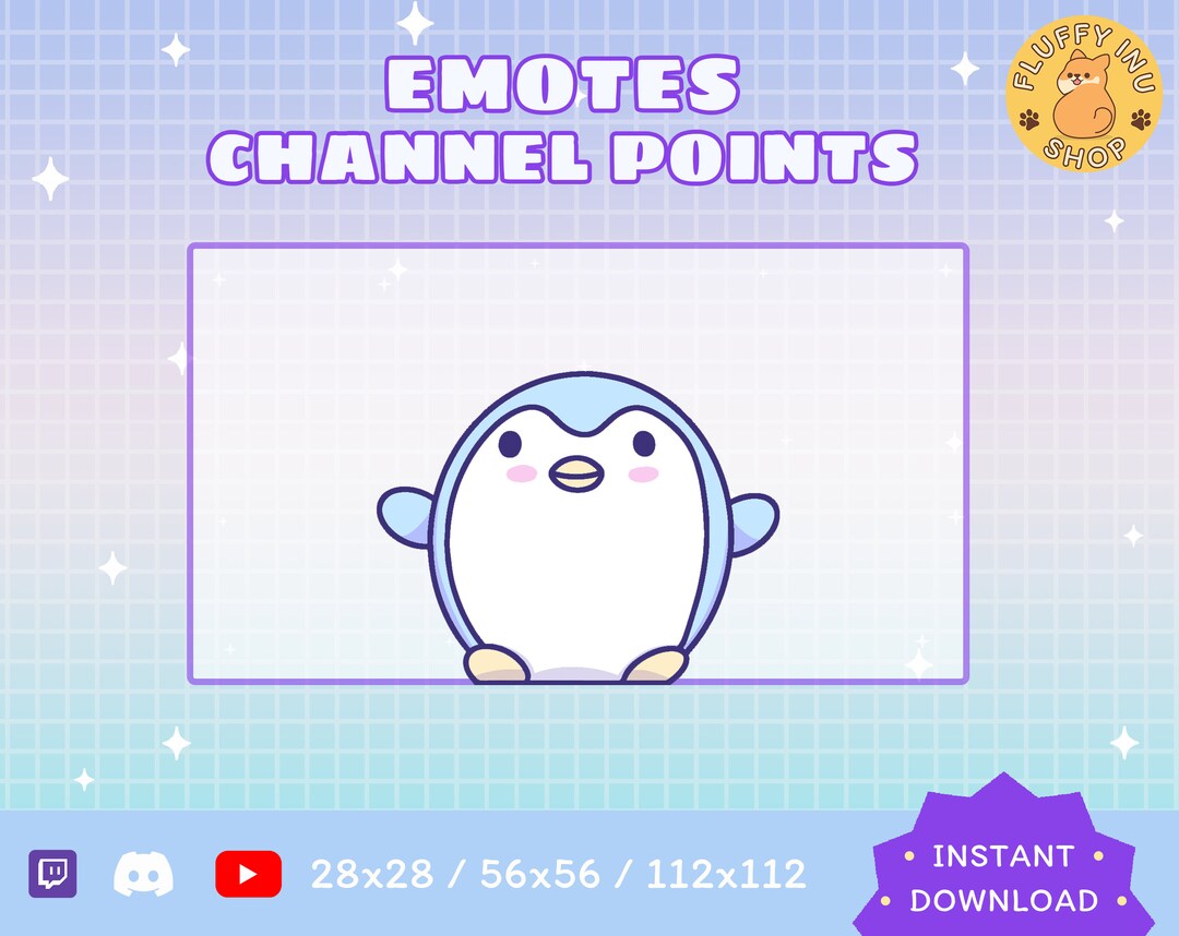 Penguin Twitch Emote / Kawaii / Streamer / Streamer Graphics - Etsy