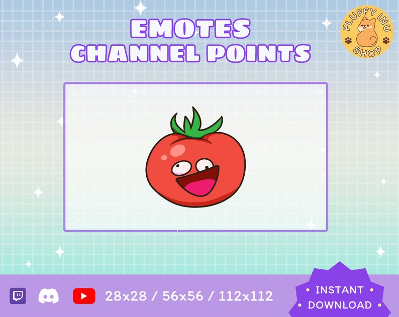 Tomato Twitch Emote / Kawaii / Streamer / Streamer Graphics - Etsy