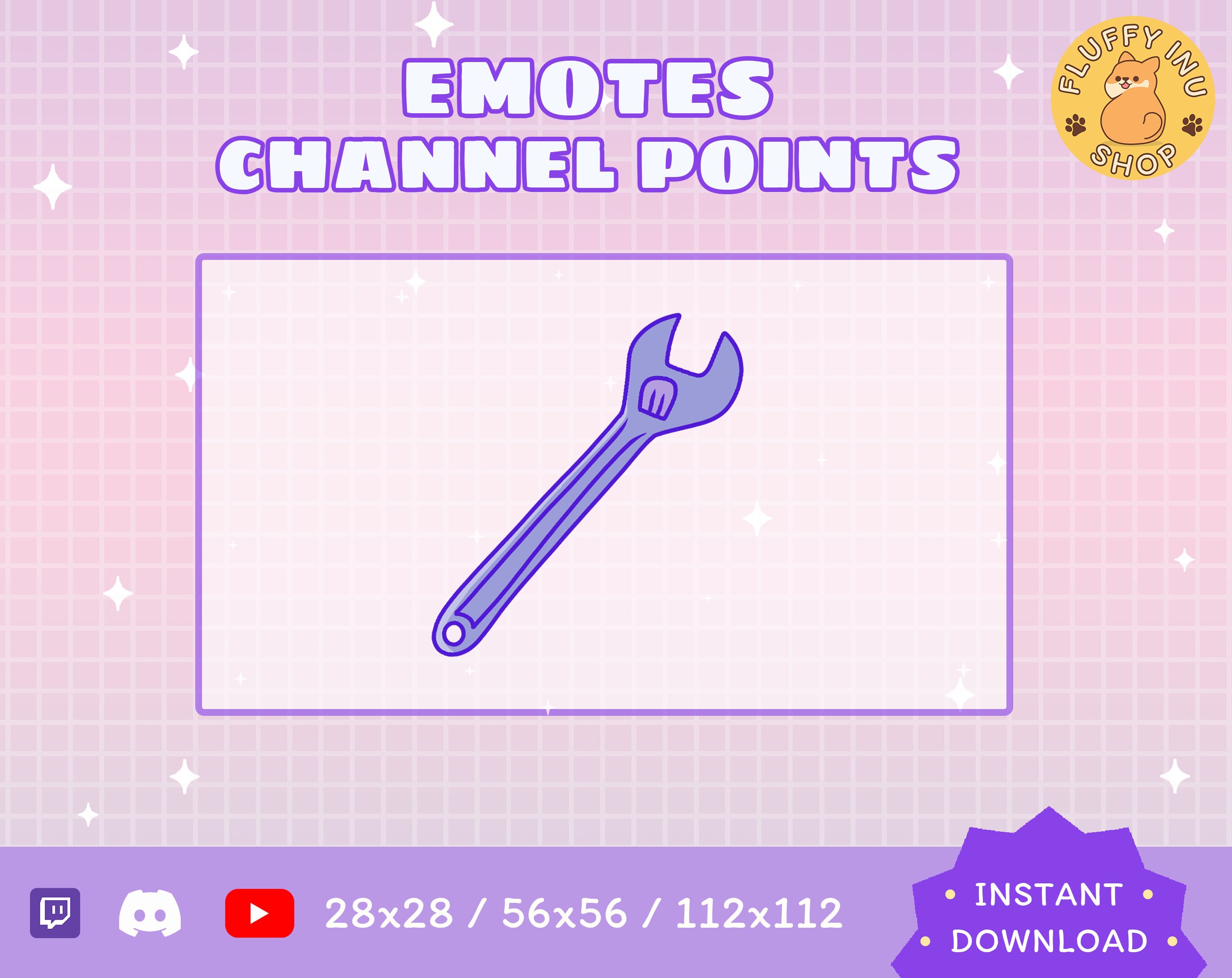 Wrench Twitch Emote / Pastel / Kawaii / Streamer / Streamer Graphics - Etsy