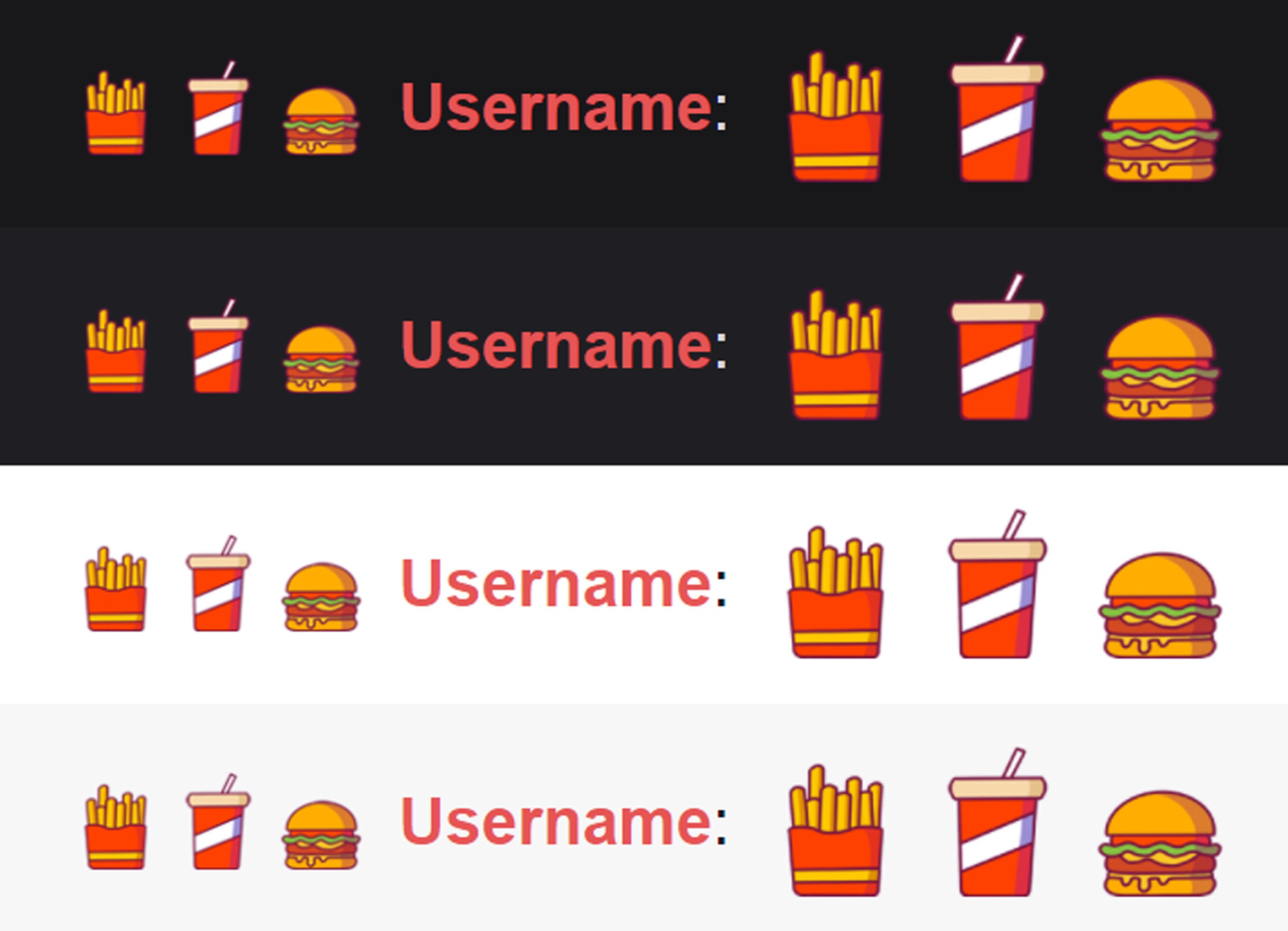 Fast Food Twitch Emote / Hamburger / Potato Fries / Drink / Twitch ...