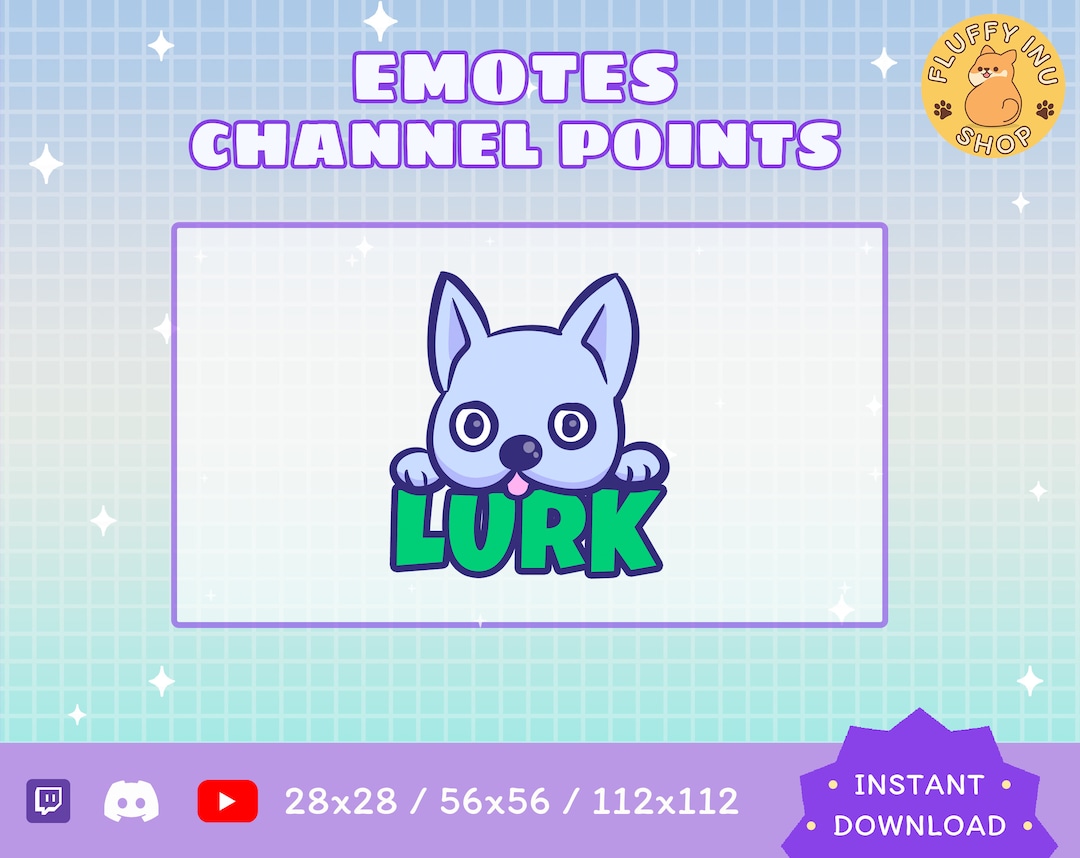 Lurk Twitch Emote / Twitch Emote / Kawaii / Streamer / Streamer ...