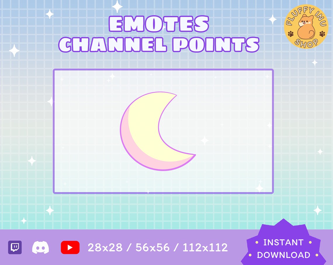 Twitch Moon Emote / Kawaii / Streamer / Streamer Graphics - Etsy Canada