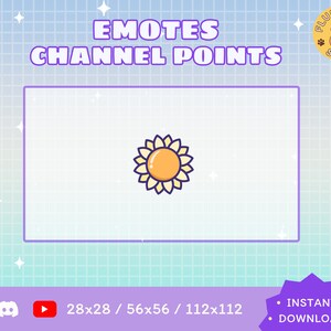 Sunflower Twitch Emote / Kawaii / Streamer / Streamer Graphics - Etsy