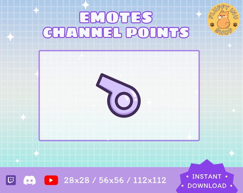 Whistle Twitch Emote / Kawaii / Streamer / Streamer Graphics - Etsy
