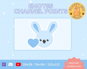 Twitch Rabbit Emote / Kawaii / Streamer / Streamer Graphics | Etsy