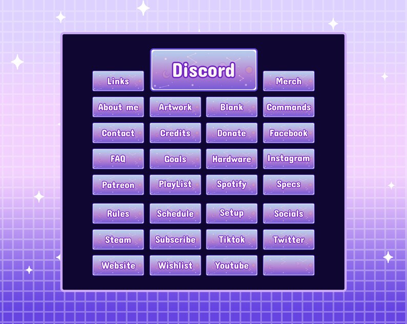 30x Twitch Cute Panels / Aesthetic / Kawaii / Streamer / Sparkle - Etsy