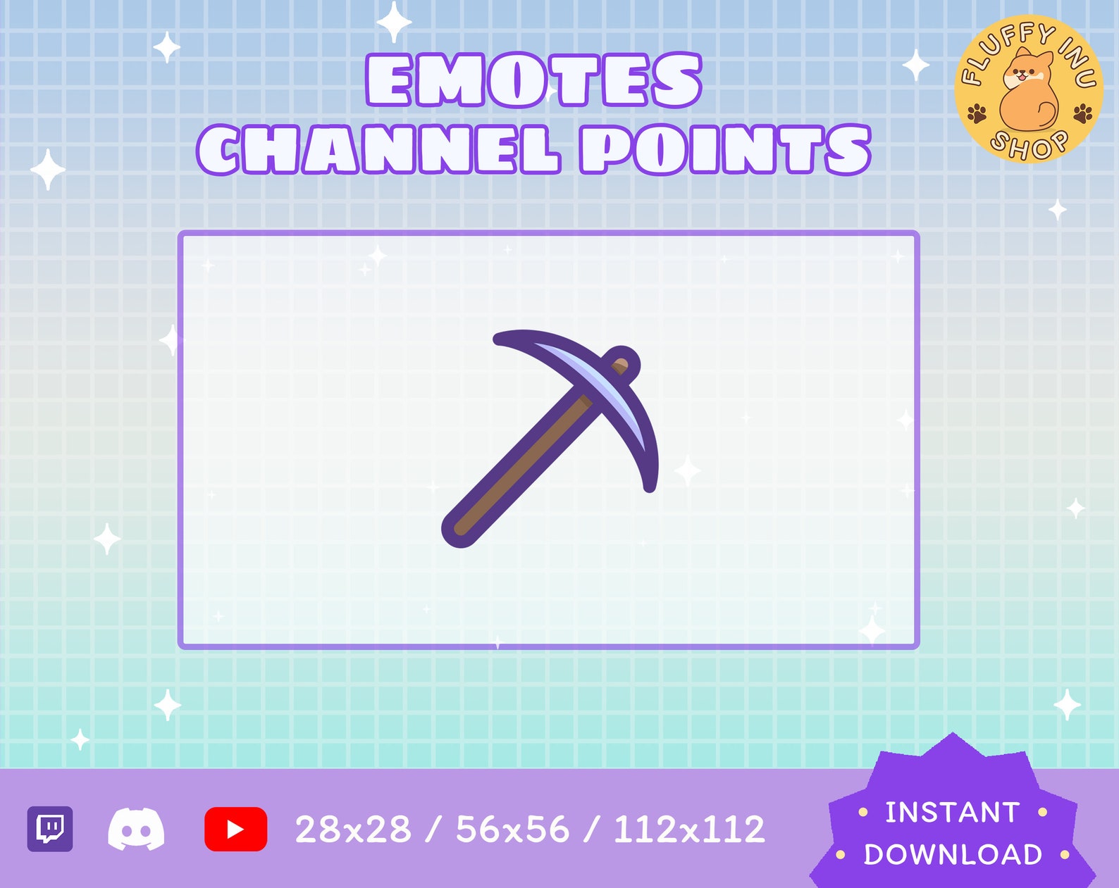 Pickaxe Twitch Emote / Kawaii / Streamer / Streamer Graphics - Etsy UK