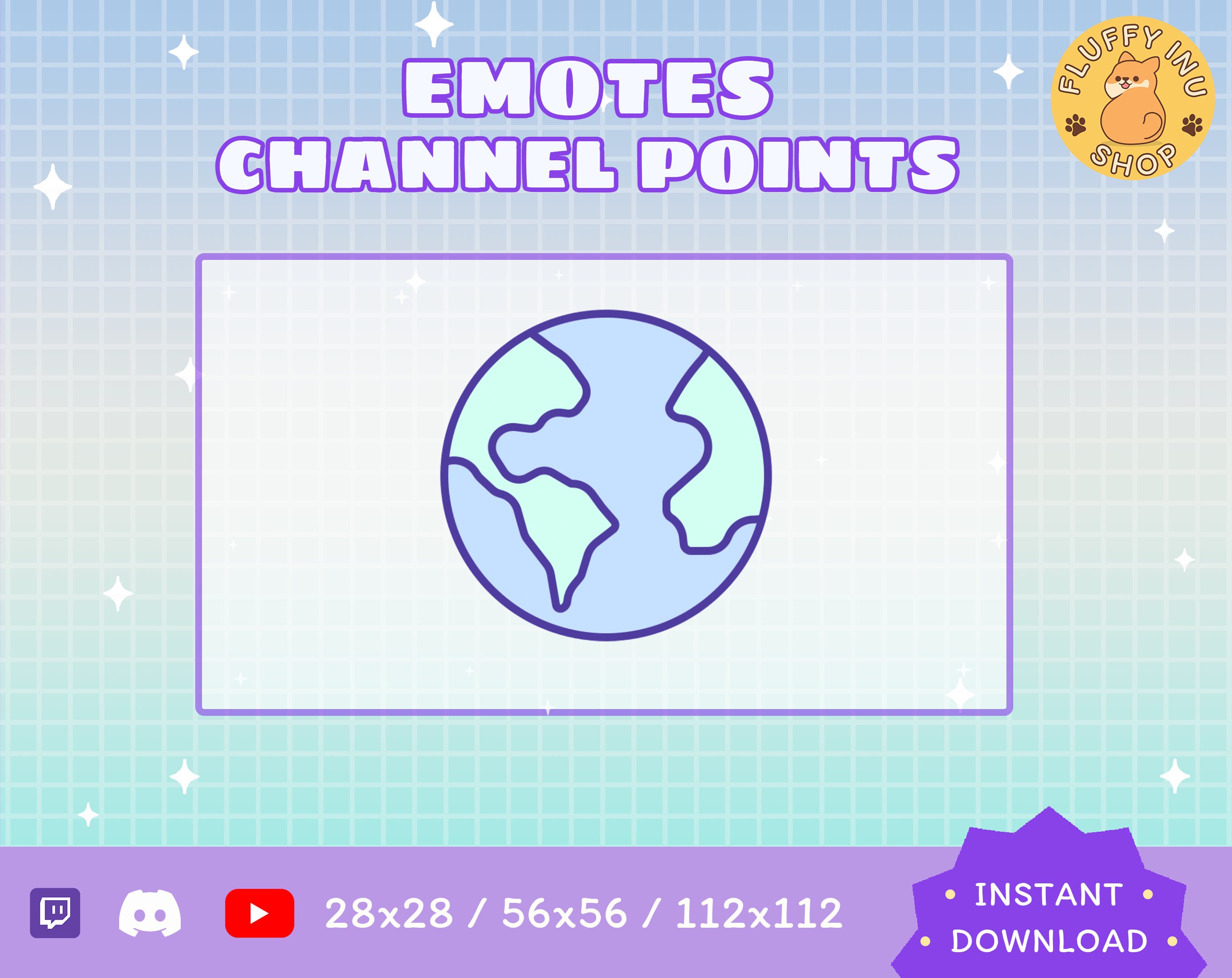 Earth Twitch Emote / Twitch Emote / Kawaii / Streamer / Streamer ...