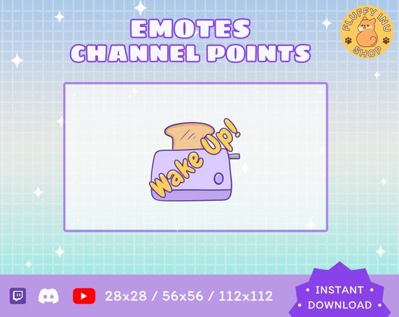 Wake up Twitch Emote / Kawaii / Streamer / Streamer Graphics - Etsy ...