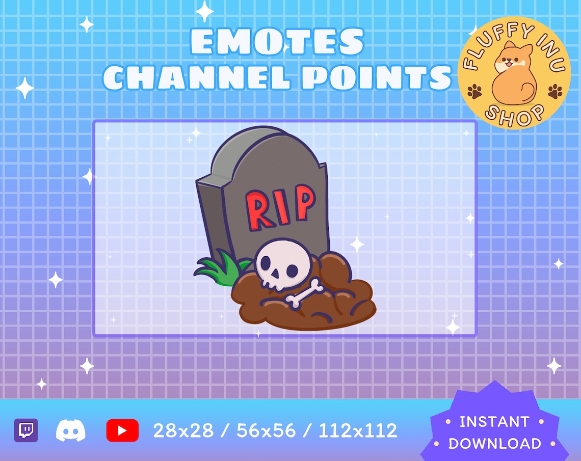Rest in Peace RIP Emote / Twitch Emote / Kawaii / Streamer / Streamer ...