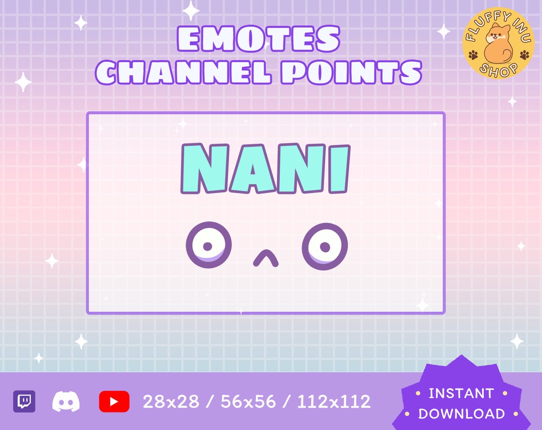 NANI Twitch Emote / Kawaii / Streamer / Streamer Graphics - Etsy