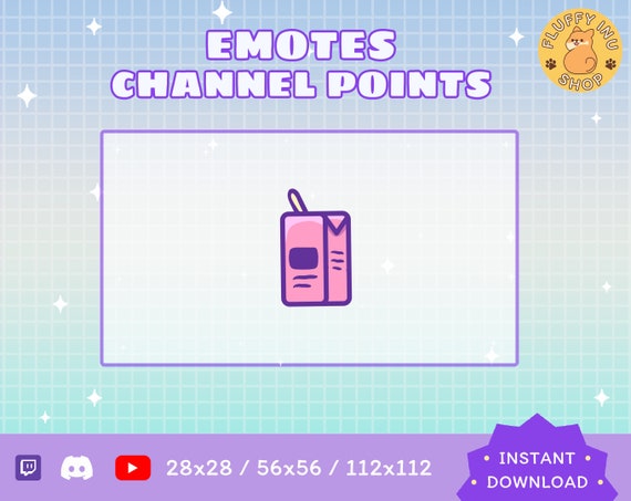 Juice Box Twitch Emote / Kawaii / Streamer / Streamer Graphics - Etsy