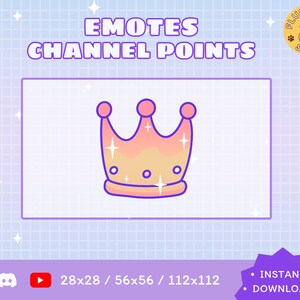 Crown Twitch Emote / Twitch Emote / Kawaii / Streamer / Streamer ...