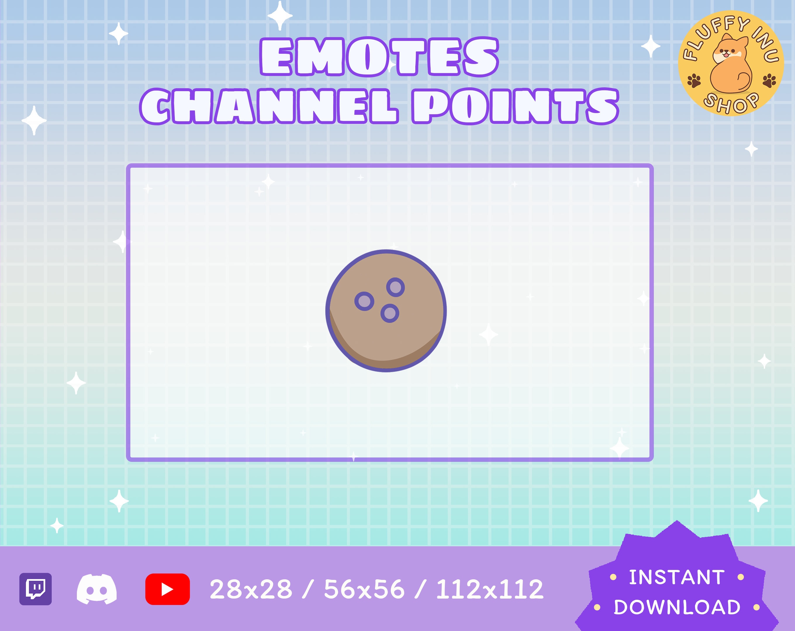 Coconut Twitch Emote / Kawaii / Streamer / Streamer Graphics - Etsy