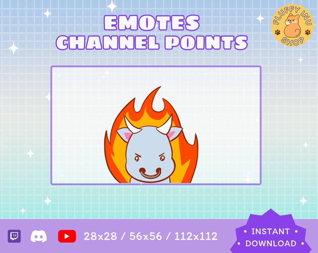 Twitch Angry Bull Emote / Kawaii / Streamer / Streamer Graphics - Etsy