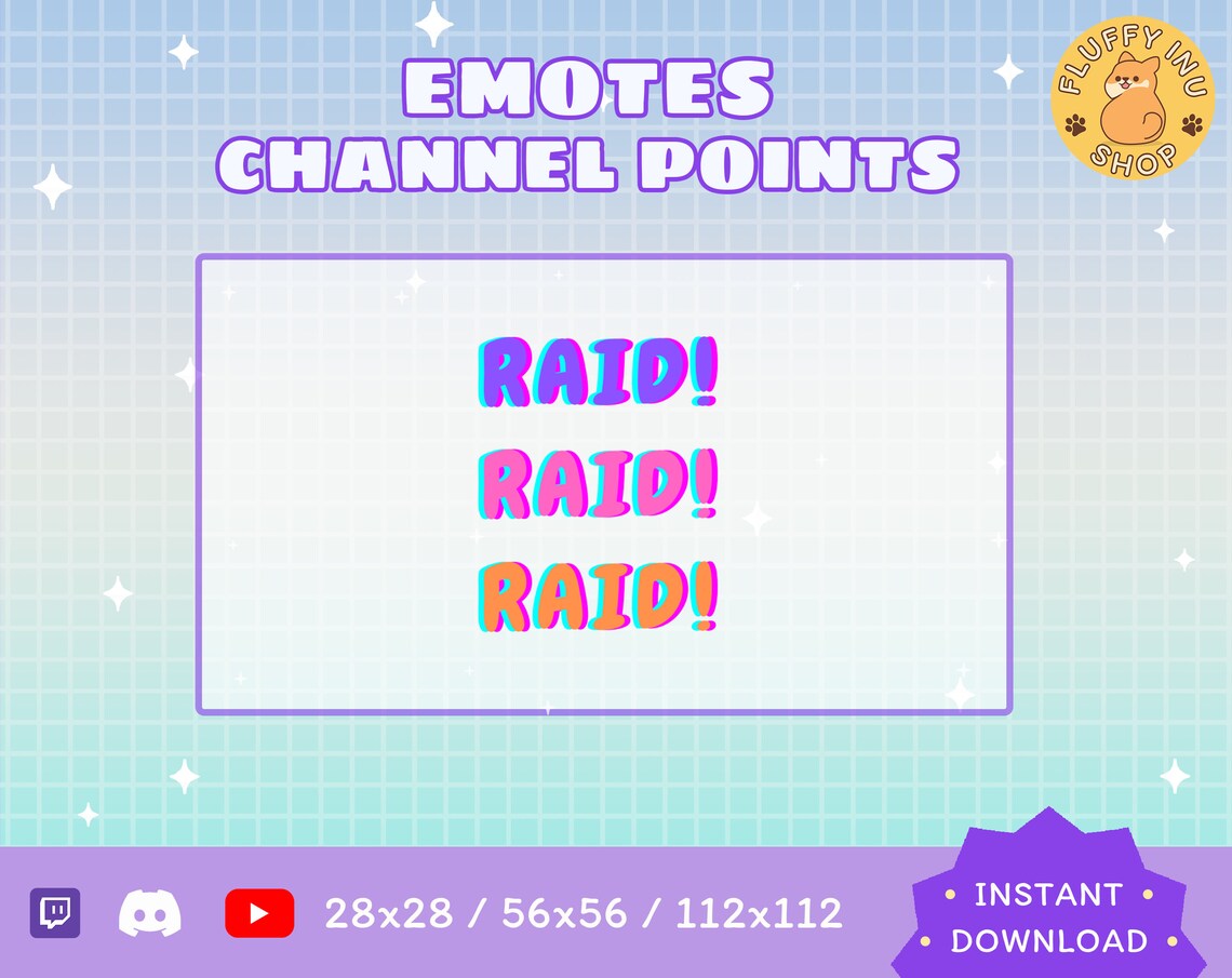 Twitch Raid Emote / Raid / Kawaii / Streamer / Streamer Graphics - Etsy ...