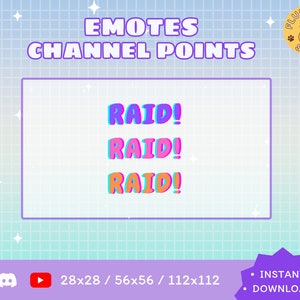 Twitch Raid Emote / Raid / Kawaii / Streamer / Streamer Graphics - Etsy