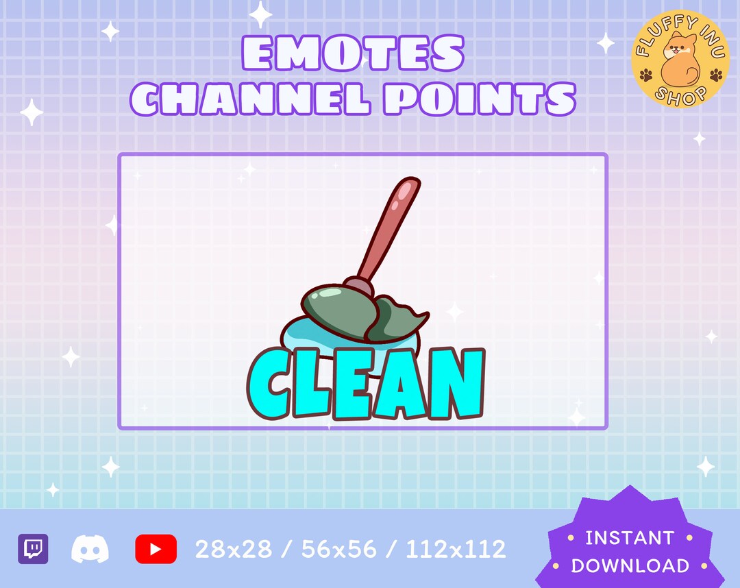 Clean Twitch Emote / Kawaii / Streamer / Streamer Graphics - Etsy
