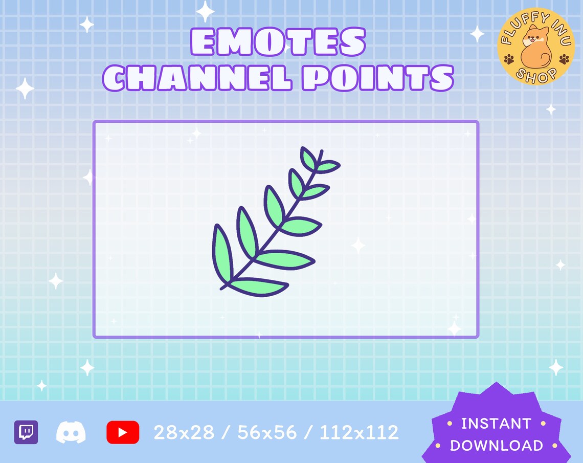 Leaf Twitch Emote / Kawaii / Streamer / Streamer Graphics - Etsy