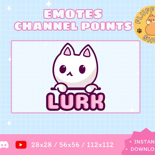 Cat Lurk Emote Twitch - Etsy