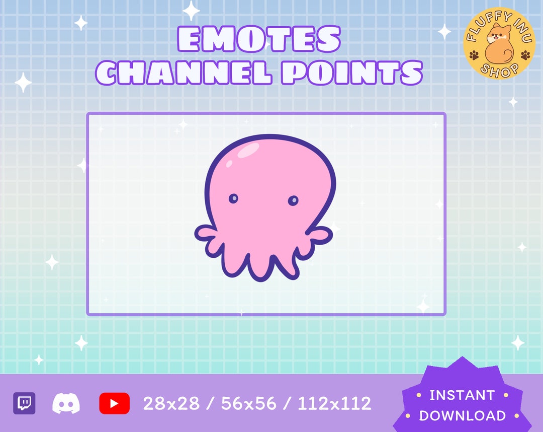 Octopus Twitch Emote / Twitch Emote / Kawaii / Streamer / Streamer ...