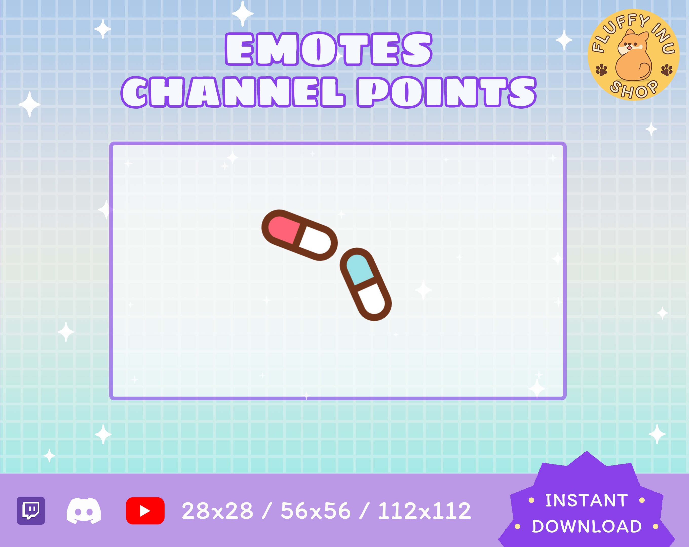 Pill Twitch Emote / Kawaii / Streamer / Streamer Graphics - Etsy