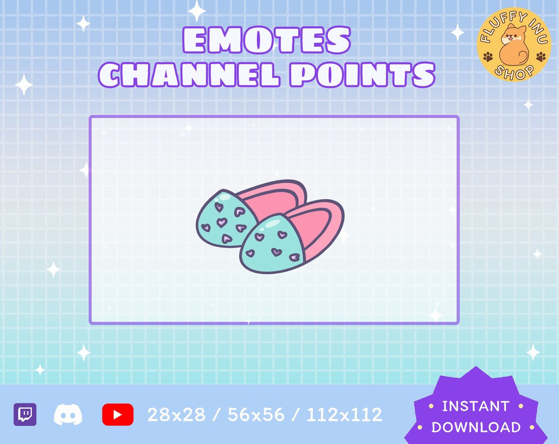 Slipper Twitch Emote / Kawaii / Streamer / Streamer Graphics - Etsy