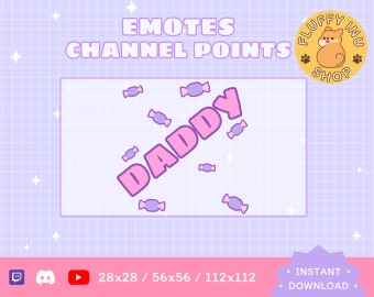 Twitch Oh Daddy Emote / Heart / Pastel / Kawaii / Streamer / Streamer ...
