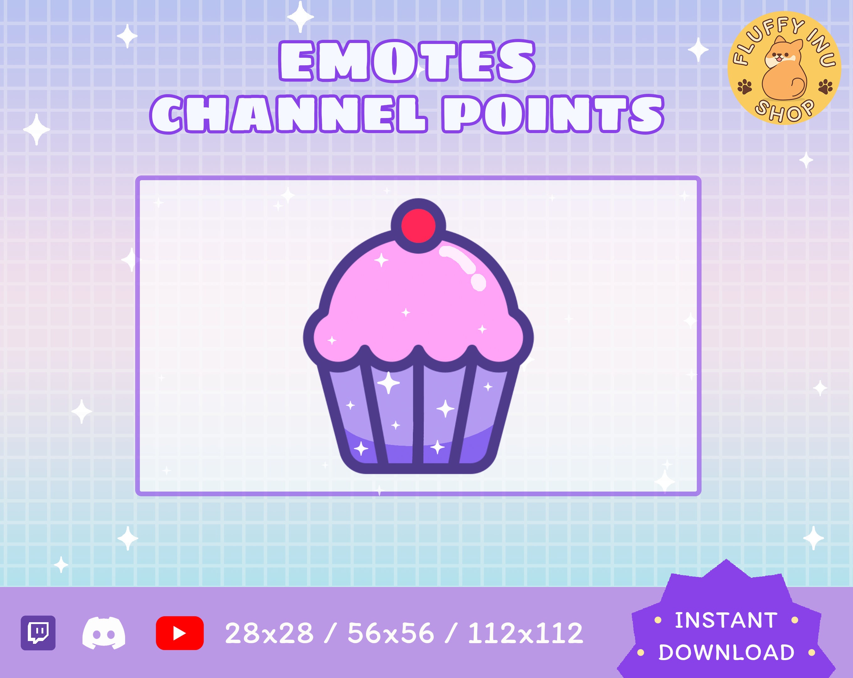 Cupcake Twitch Emote / Twitch Emote / Kawaii / Streamer / - Etsy